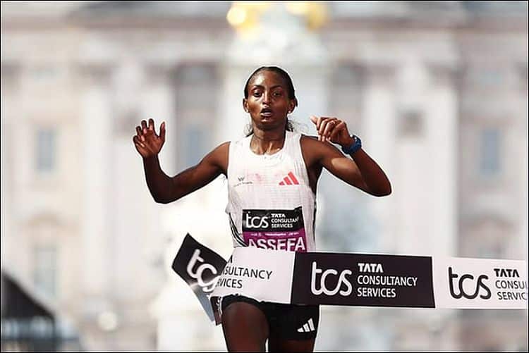 ATHLETICS: Assefa powers to women-only record of 2:15:50 at London ...